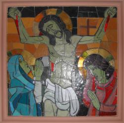 Jesus stirbt am Kreuz